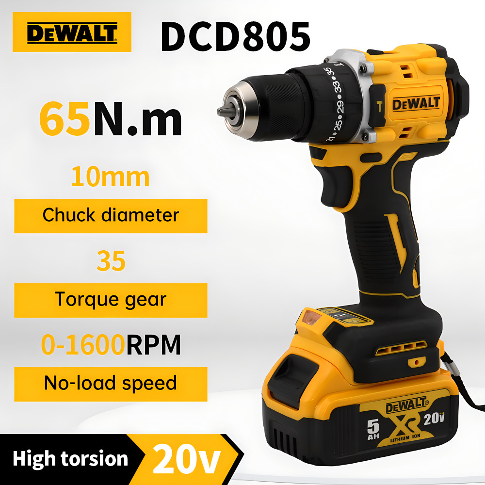 Jual DEWALT DCD805 Brushless Power Tool Electric Drill Rechargeable 20V ...