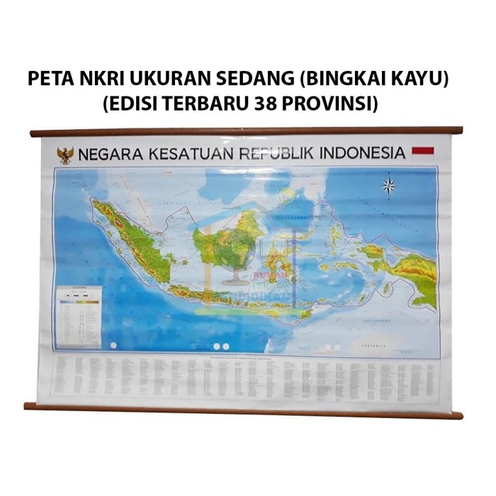 Jual Peta Negara Kesatuan Republik Indonesia (NKRI) (Bingkai) | Shopee Indonesia