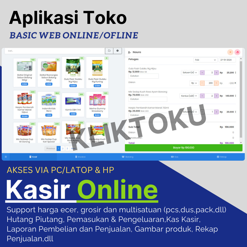 Jual Aplikasi Kasir Toko Profesional Pro Basic Web Online | Shopee ...