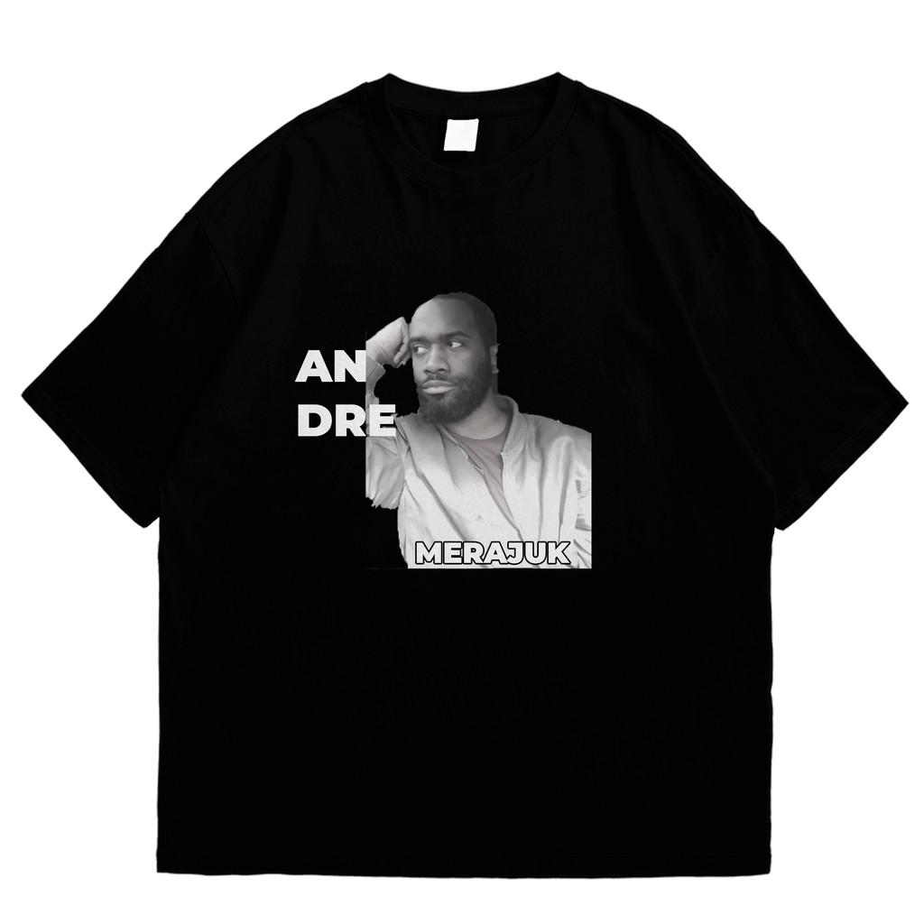 Jual Kaos Andre Hitam Merajuk - Unisex Pria Wanita - 24s Cotton Combed - Jomok Ngawi JMK48 ...