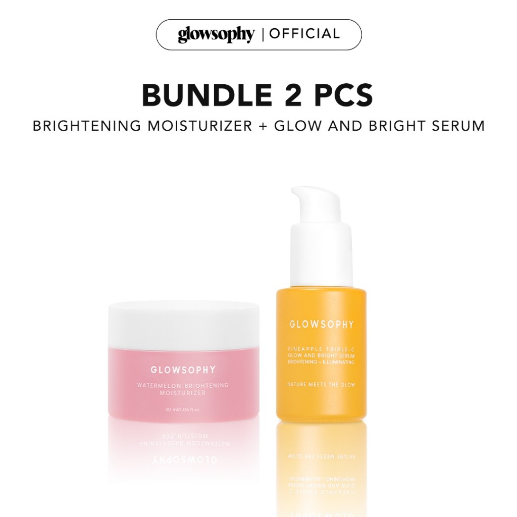 Jual Glowsophy Bundle Glow Skin Watermelon Brightening Moisturizer 30 ...