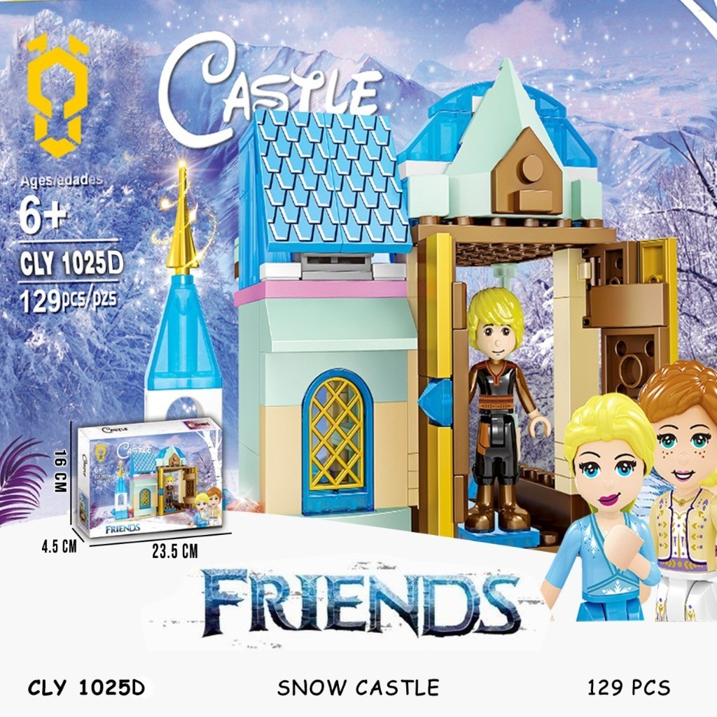 Jual Mainan anak perempuan Frozen Snow House / Blok BLock Balok Tumpuk ...