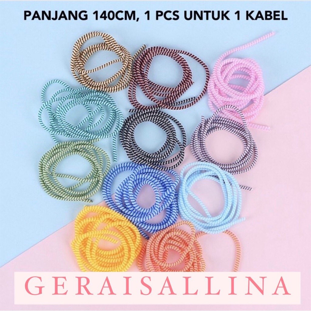 Jual Pelindung Kabel 2 Warna Random Cord Protector Cable Data Charger ...