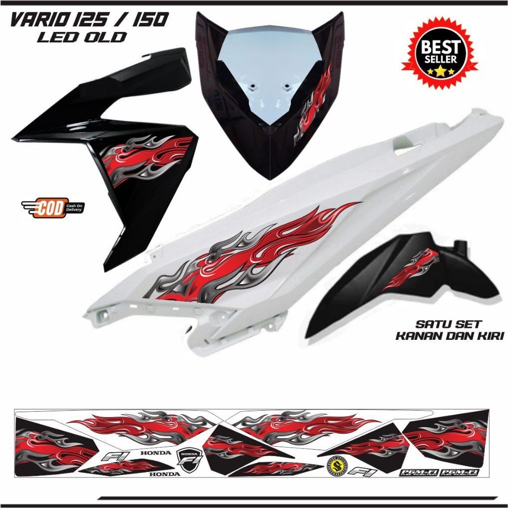 Jual VARIASI STIKER STRIPING TRIBAL VARIASI MOTOR ALL VARIO LED 125 DAN ...