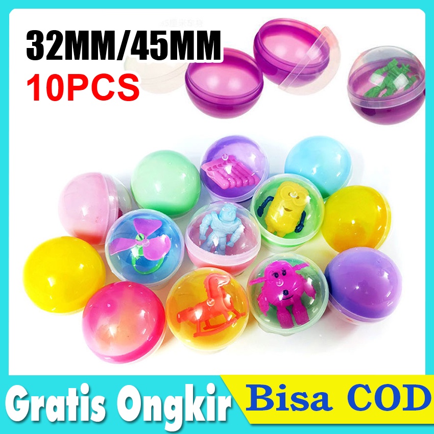 Jual Mainan Kapsul Bola Transparan 32mm Mainan Bola Gacha Kapsul ...