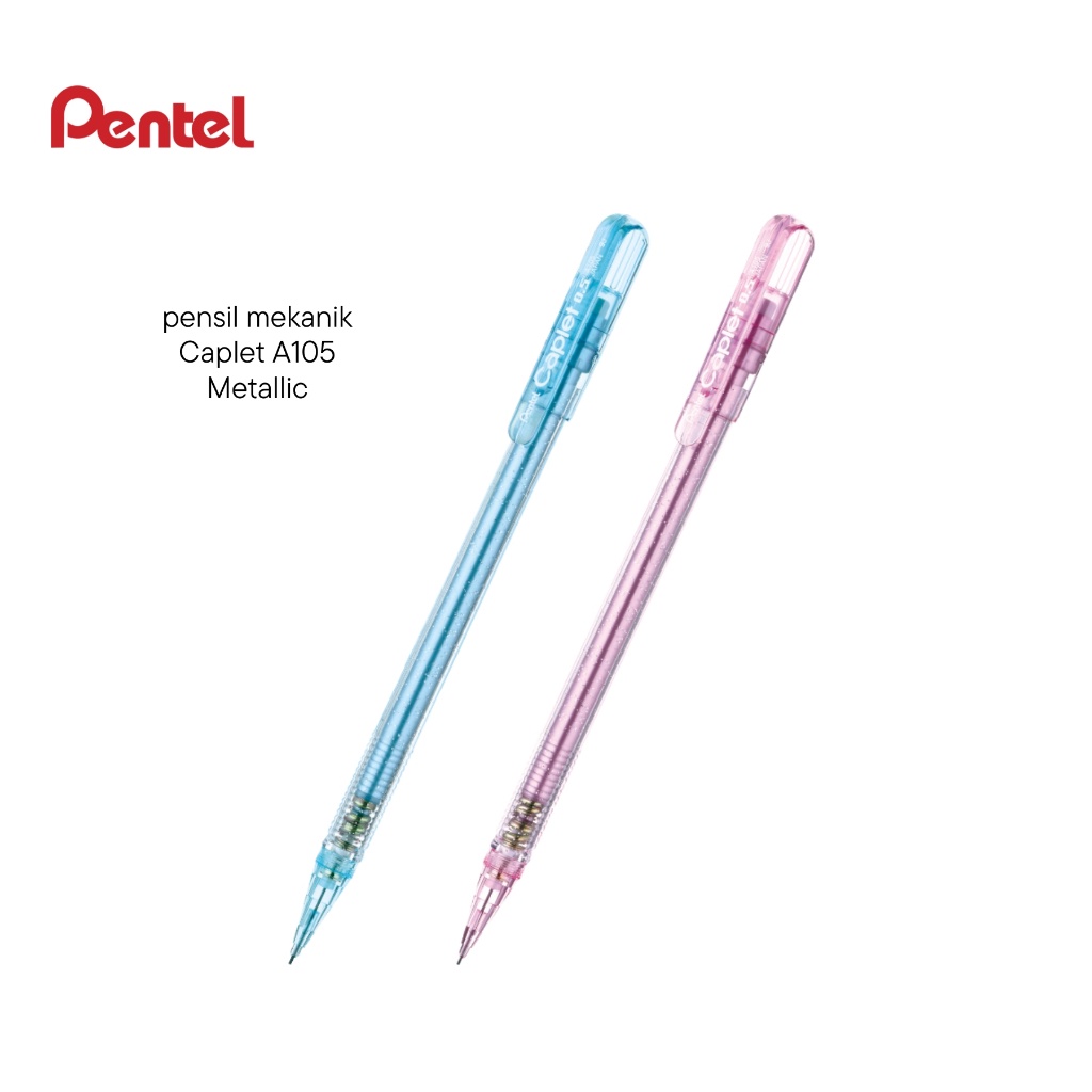 Jual Pensil Mekanik Pentel Caplet 0.5 mm A105 Metallic Blue & Pink ...