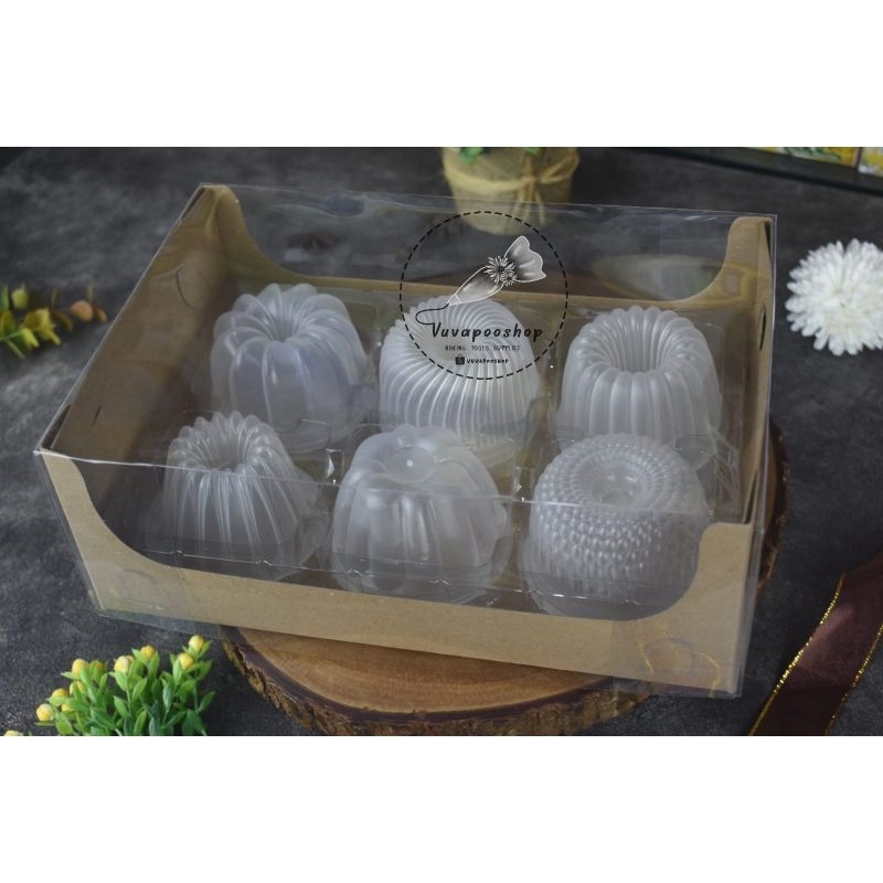 Jual Dus Mika Puding Mini Sekat 6 / Dus Kemasan Puding MIni / Alas Mika ...