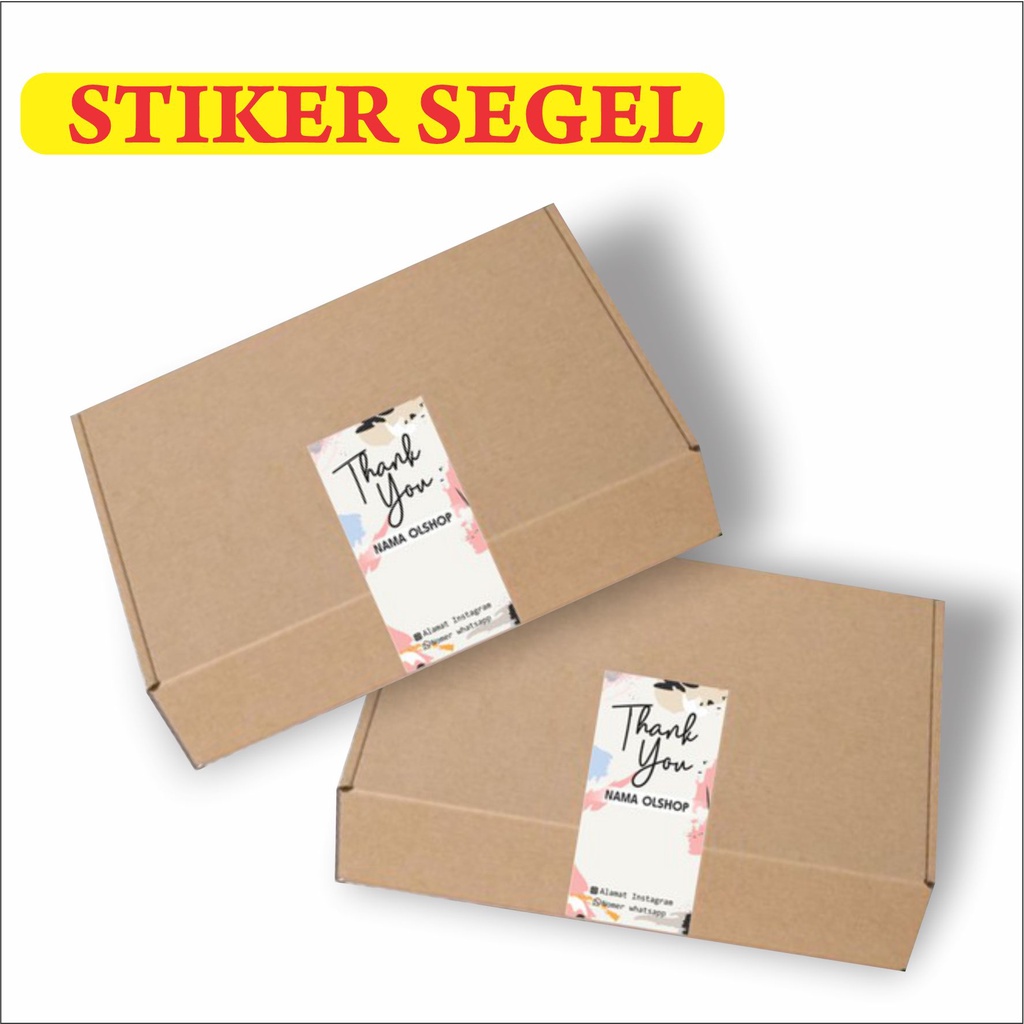 Jual Cetak Stiker Segel Kotak Box Custom Sticker Kotak Segel Makanan ...