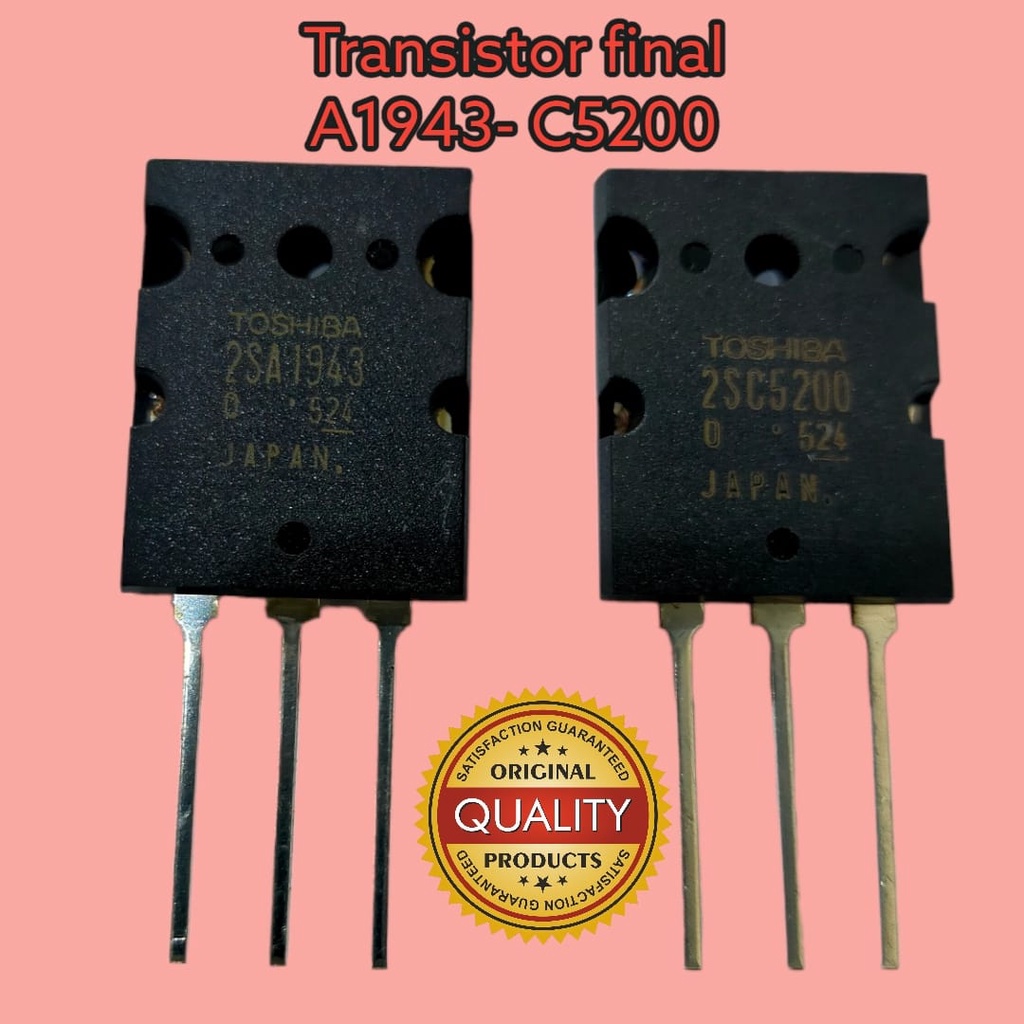 Jual TRANSISTOR FINAL 2SA1943 2SC5200 ORIGINAL JAPAN A1943 C5200 1 psg ...