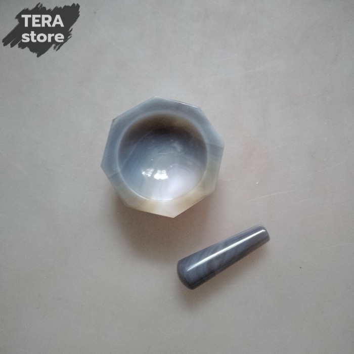 Jual agate mortar and pestle 5 cm lumpang batu alam agate dan alu ...