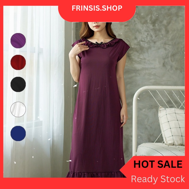 Jual Baju Tidur Wanita Kekinian Daster Panjang Cantik Elegan Ukuran Big ...