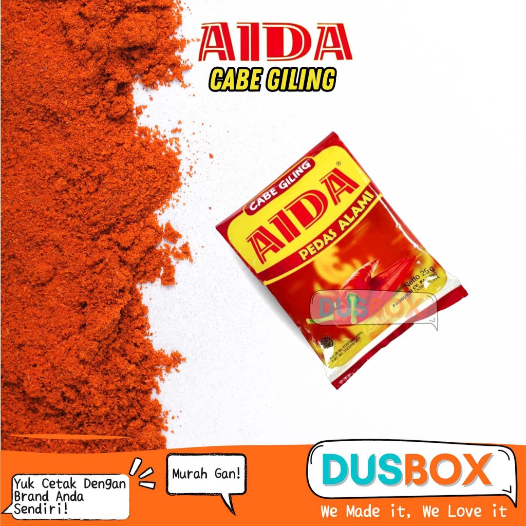 Jual Aida Cabe Bubuk Sachet 25g / Cabe Bubuk Aida / Cabai Bubuk Serba ...