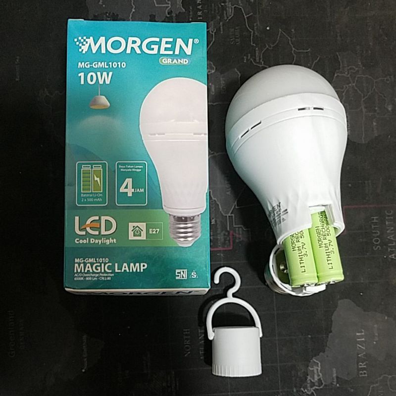 Jual LAMPU LED 10WATT MORGEN EMERGENCY/AC-DC/LAMPU DARURAT KETIKA ...
