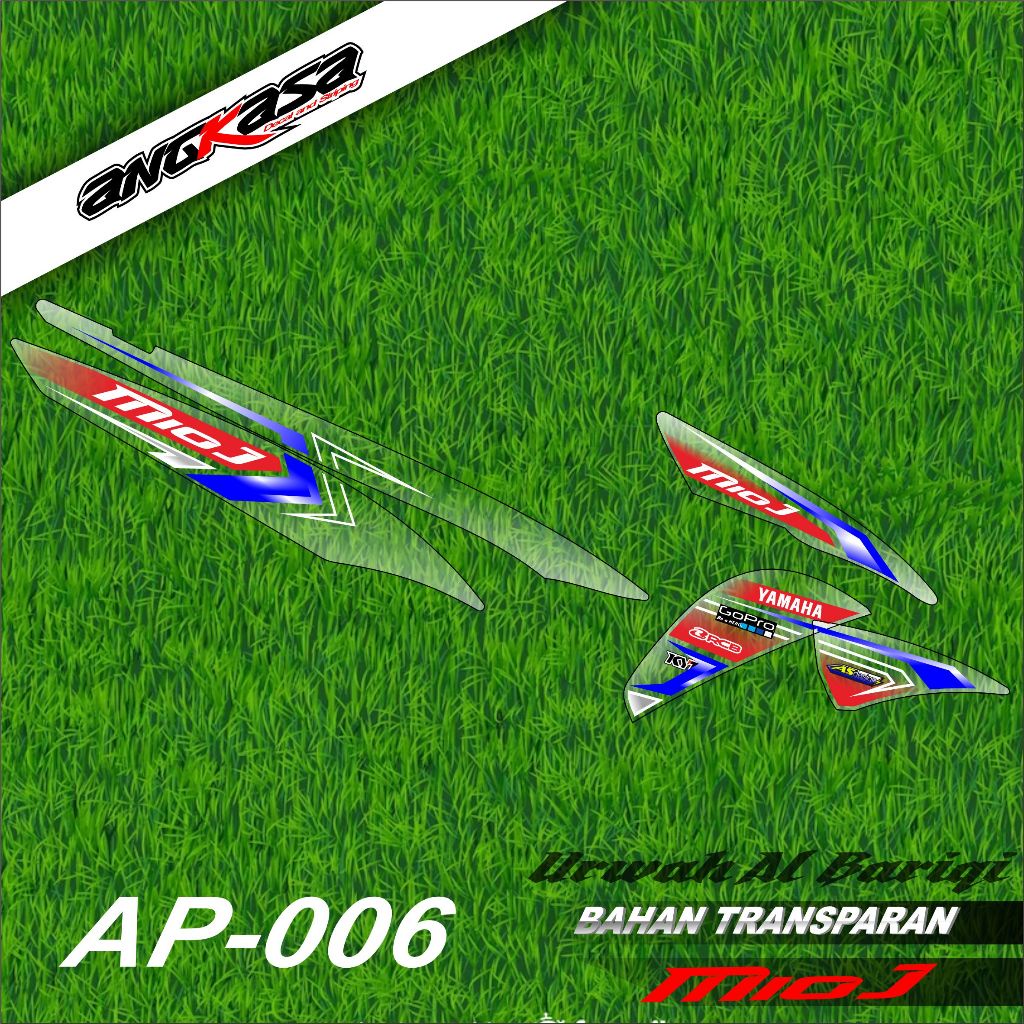 Jual List Striping Stiker Transparan Yamaha Mio J Desain tema racing ...