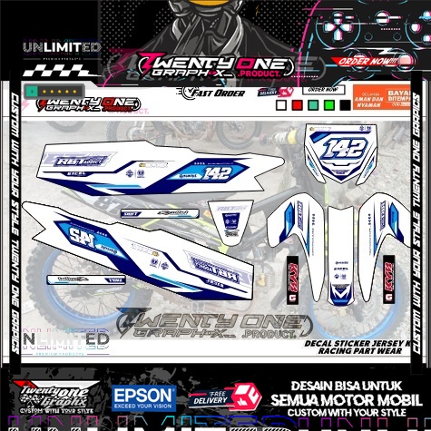 Jual DECAL STIKER RBT VEGA R NEW OLD WH kekinian⭐ BEBEK TRAIL MODIF GTX ...