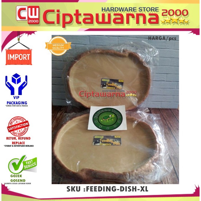 Jual Feeding dish rock XL/Tempat makan sulcata/tempat minum kura kura ...