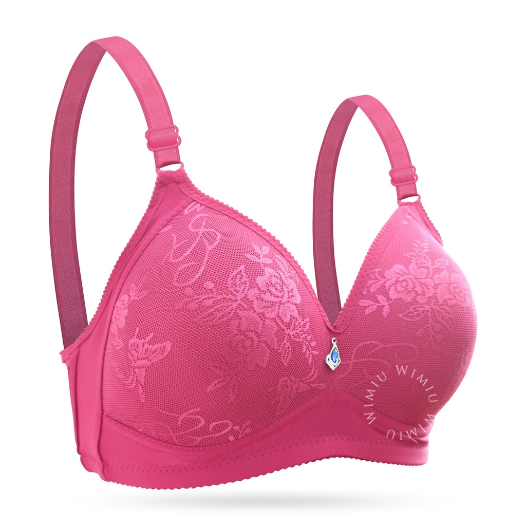 Jual Wimiu BH Bra Wanita BH Tanpa Kawat Busa Tipis Motif Bunga Beha ...