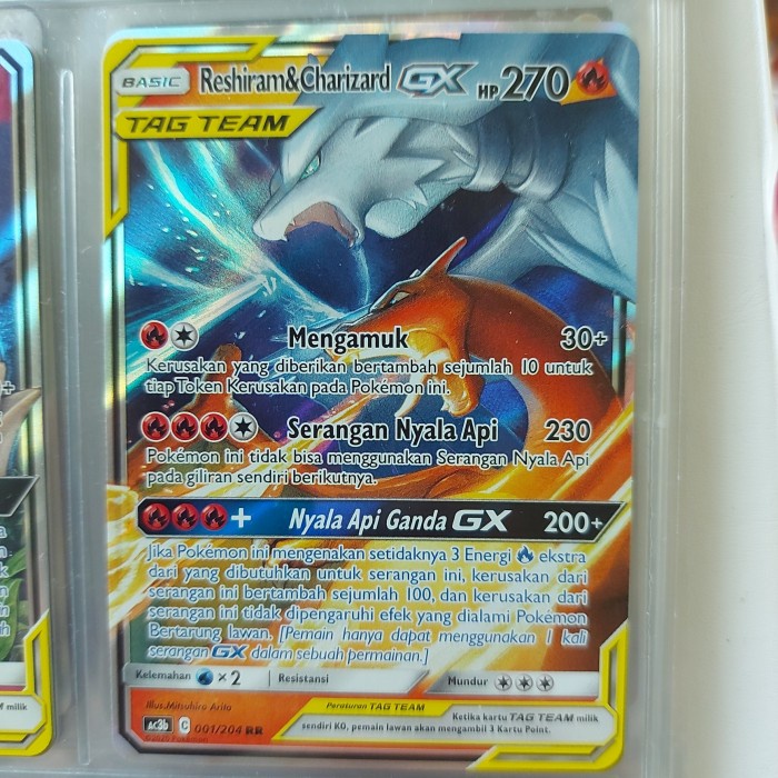 Jual pokemon tcg indonesia - Reshiram & charizard GX Tag team | Shopee Indonesia