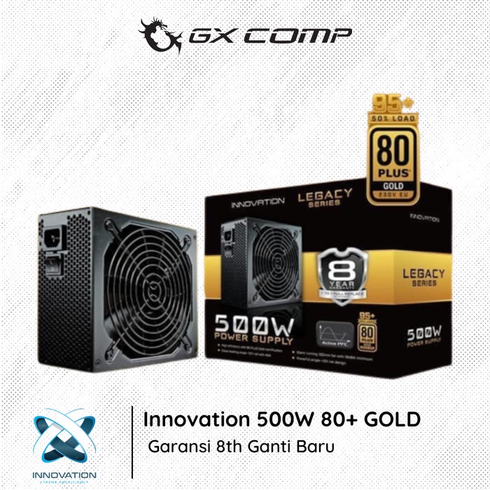 Jual PSU Innovation 500W 80+ Gold (Garansi 8th Ganti baru) | Shopee Indonesia