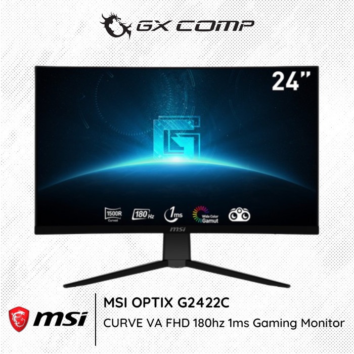 Jual Monitor LED MSI Oprtix G2422C 24'' VA Curved 1080p FHD 180Hz ...