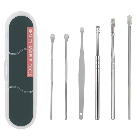 Jual Alat Pembersih Telinga 6in1 Korek Kuping set isi 6 in 1 Mini Ear ...