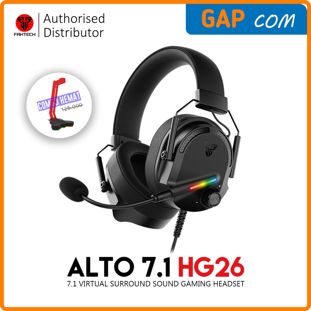 Jual Headset Gaming Fantech HG26 Alto 7.1 USB Virtual Surround Sound ...