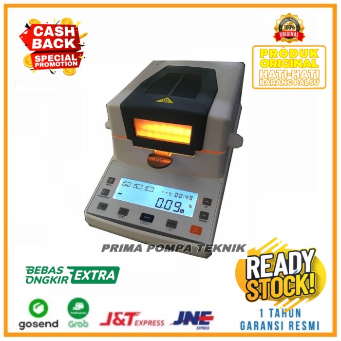 Jual Halogen Moisture Tester 110g 5mg Lab Monitor Analyzer Textile Food ...
