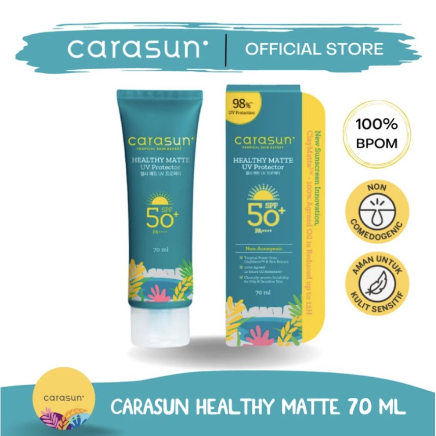 Jual Carasun Sunscreen - Healthy Matte UV Protector SPF 50+ PA++++ (70ml) | Shopee Indonesia