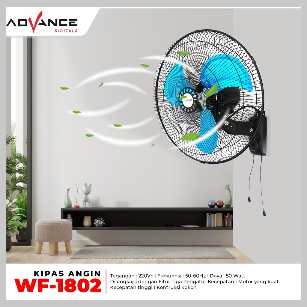 Jual Kipas Dinding WF1802 - 3 BLADE / Kipas Angin Dinding ADVANCE ...