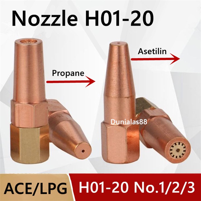 Jual Nozzle Gas Cutting Machine Acetylene Propana ACE LPG H01-20 No.1 ...