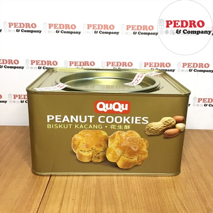 Jual Ququ peanut cookies biskuit 700 gram - biskuit selai kacang kaleng ...