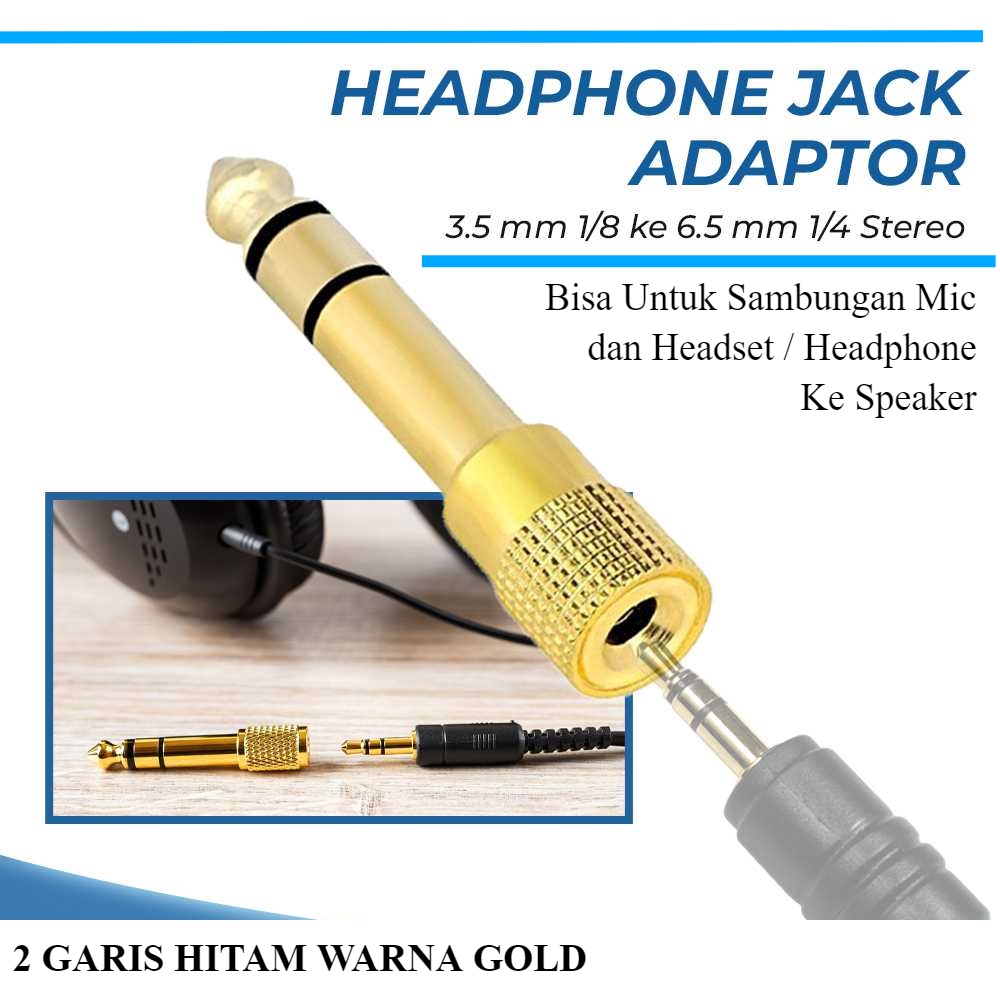 Jual Jack Adapter Headphone untuk Mengubah Jack Ukuran 3.5 mm Ke 6.5 mm ...