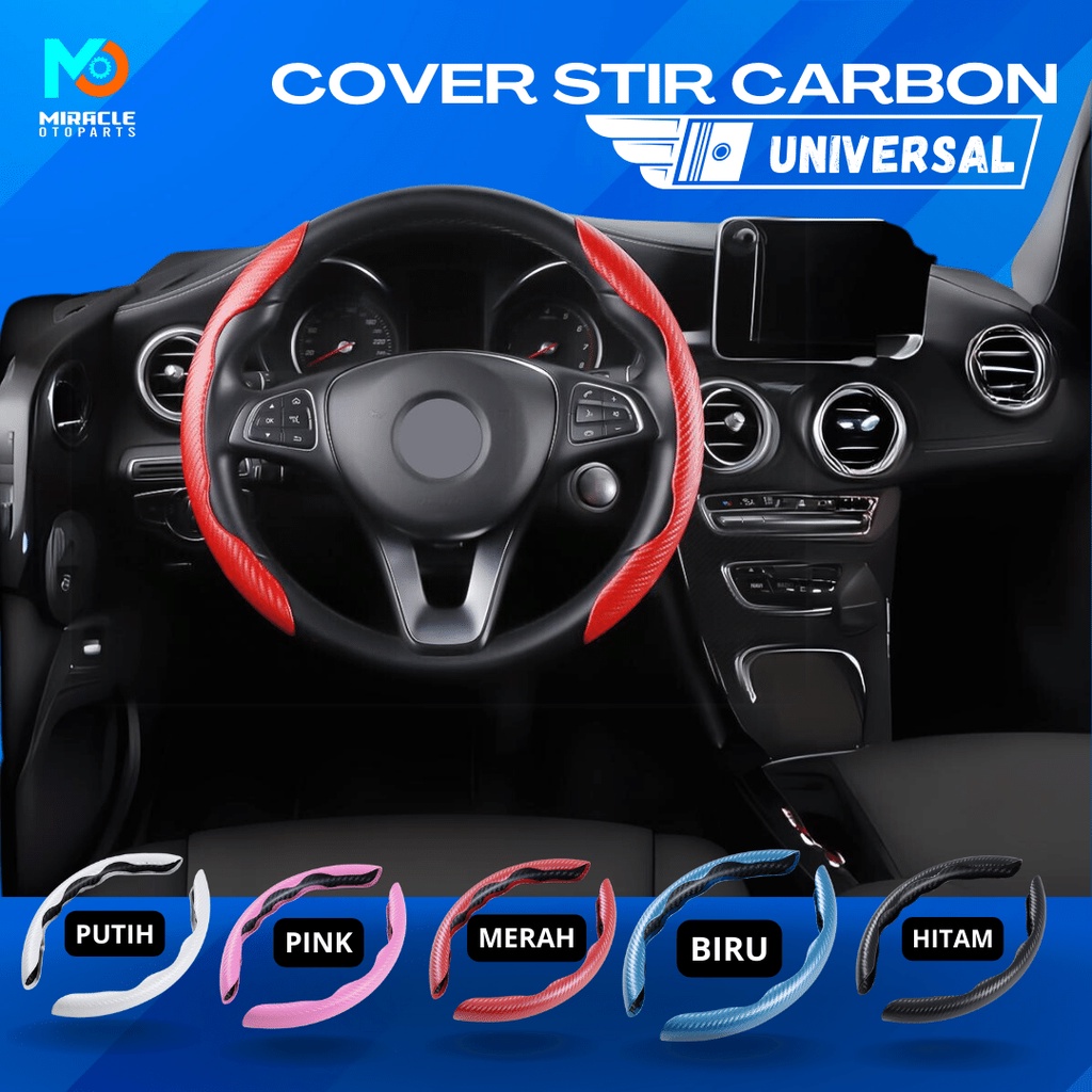 Jual Cover Setir Stir Mobil Universal Variasi Motif Fiber Carbon Anti ...