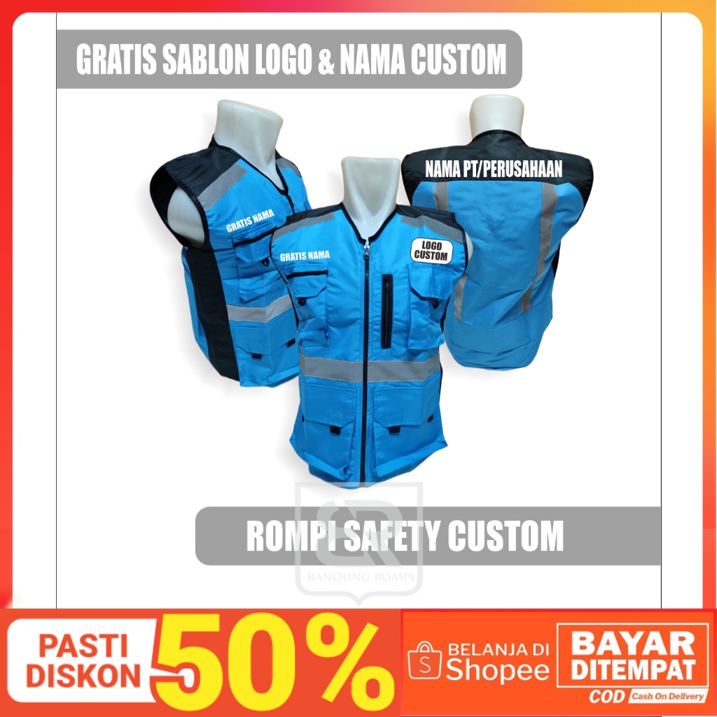 Jual Bandung_Rompi Rompi Safety Bahan American Drill Premium Terbaru ...