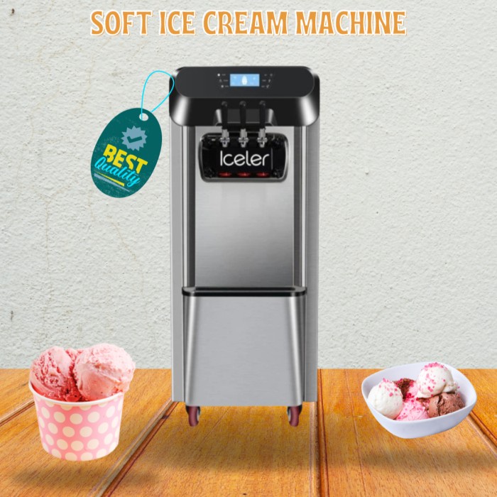 Jual Mesin Soft Ice Krim 3 Tuas Iceler Soft Ice Standing Machine 20L ...