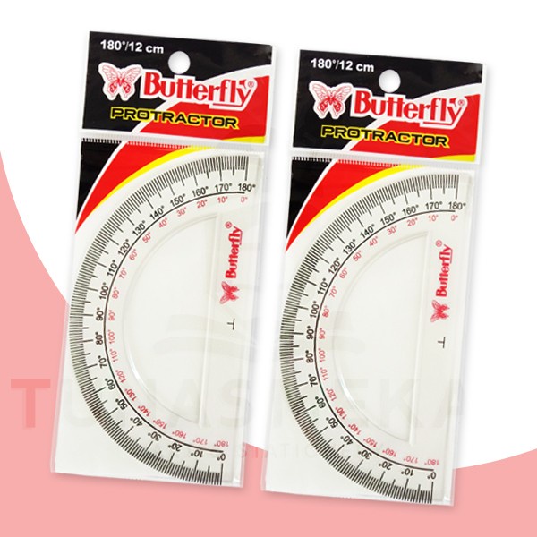 Jual Penggaris Busur Butterfly 6 A New 180 derajat 12 cm | Shopee Indonesia