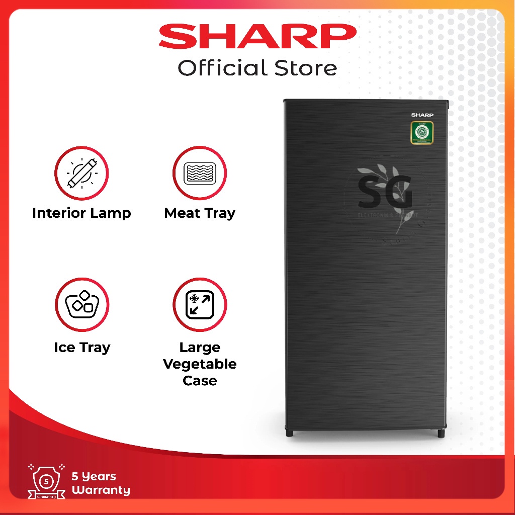 Jual Kulkas SHARP SJ-N182N-HS lemari Es sharp 1 pintu SJN 182NHS ...