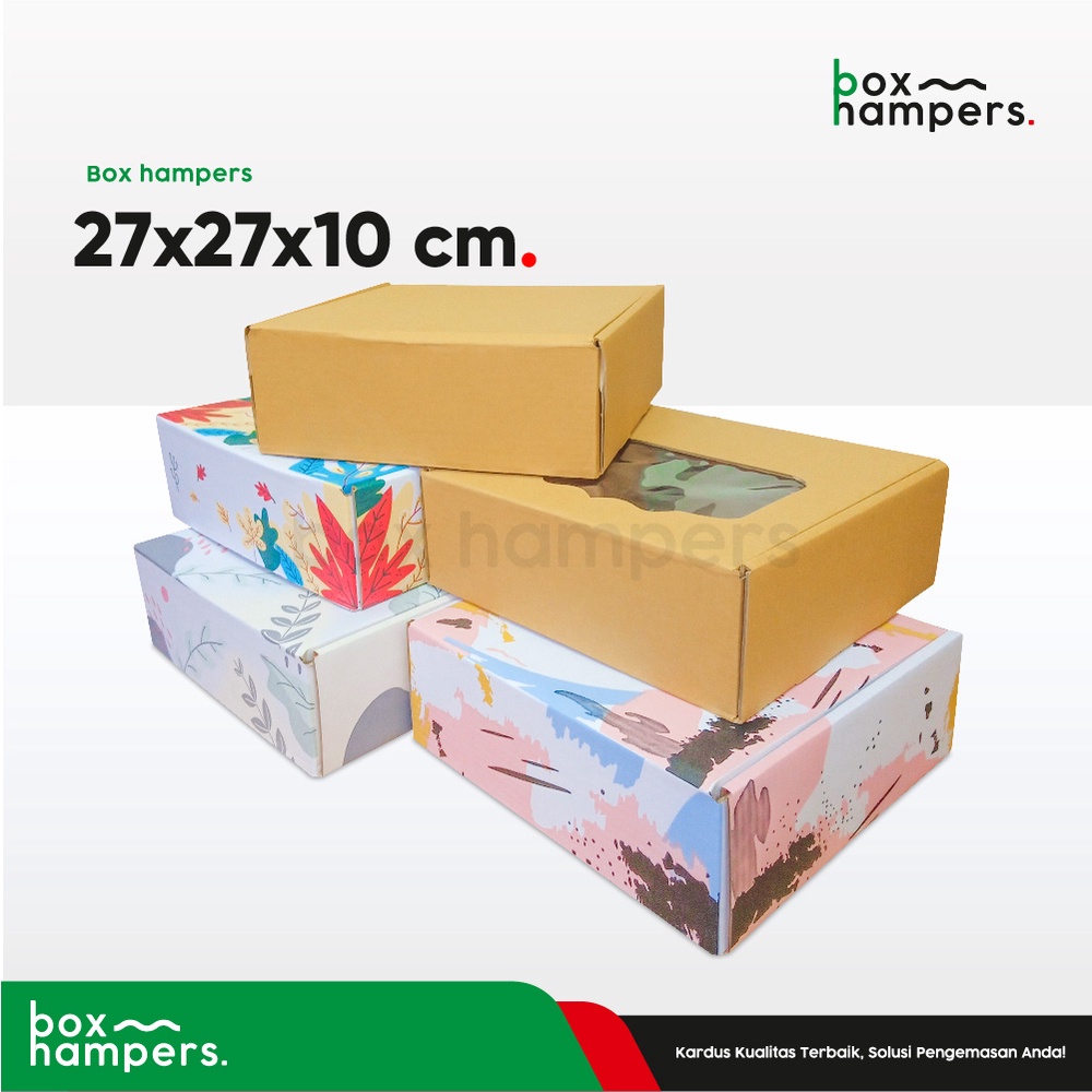 Jual Box 27x27x10 cm (Puding) kardus/Karton/Paking/Polos/Hampers/Boneka ...
