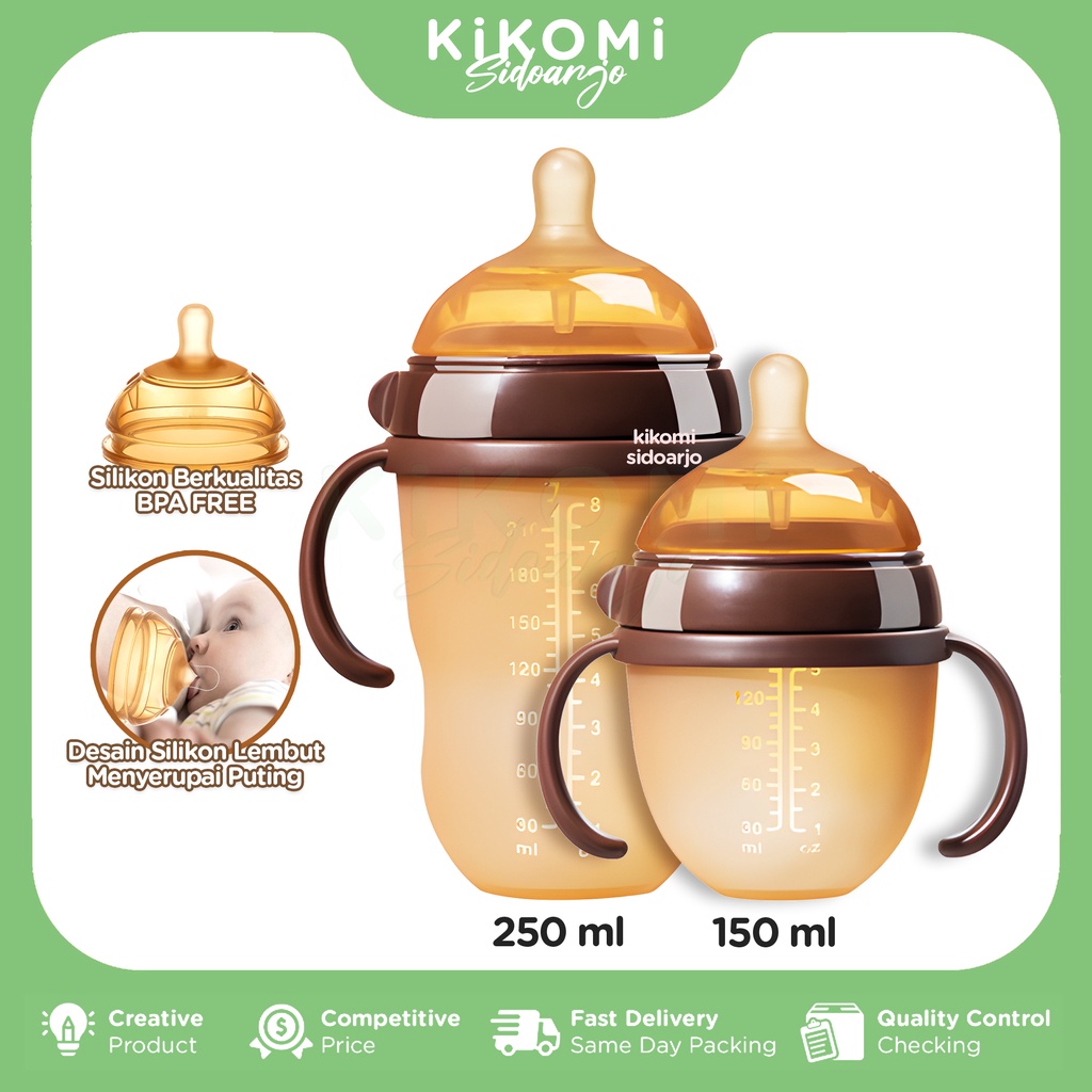 Jual Dot Botol Susu Bayi Silikon 150 & 250 ML Anti Sedak BPA Free Milk ...