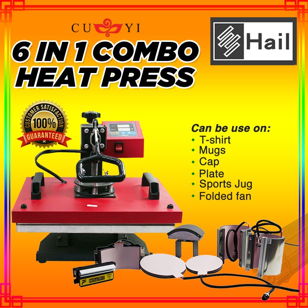 Jual Mesin Press Kaos( 6 IN 1 ) CUYI Heat press Machine | Shopee Indonesia
