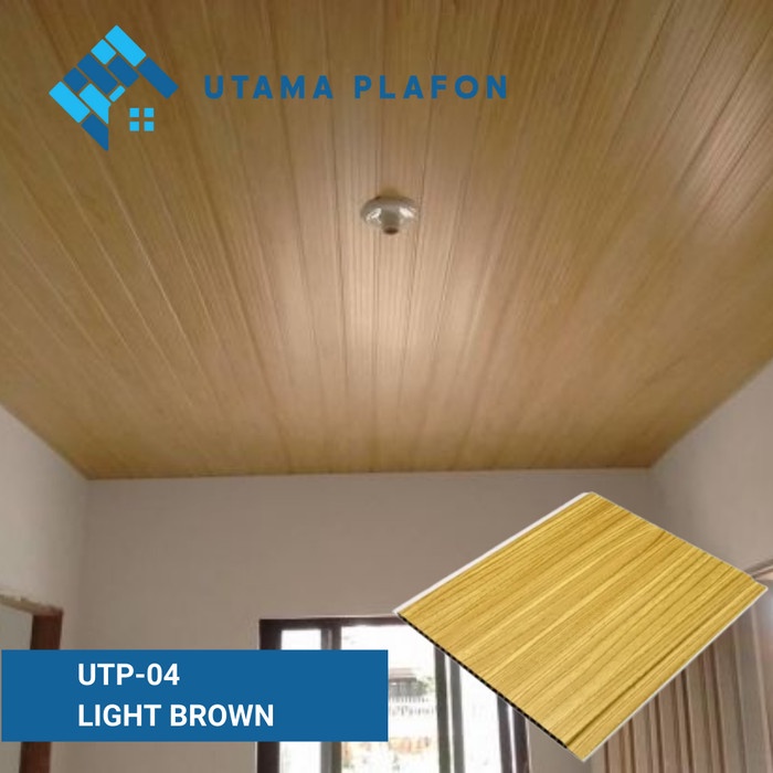 Jual Plafon PVC Ceiling Panel Merk Utama Plafon Warna Putih Motif Kayu ...