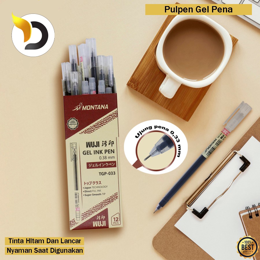 Jual Pulpen Gel Premium Pena Tinta Cair Ballpoin Gel Ink Pen Alat Tulis ...