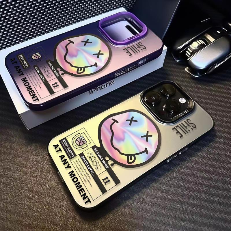 Jual Premium Matte Hard Casing Hp Iphone 15 Promax Simple smiley face ...