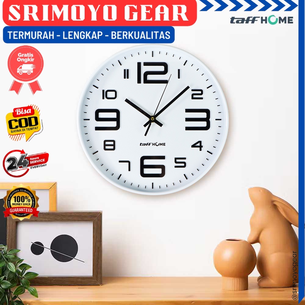 Jual Jam Dinding Bulat Quartz Design Modern 29 cm - Jam DInding Klasik ...