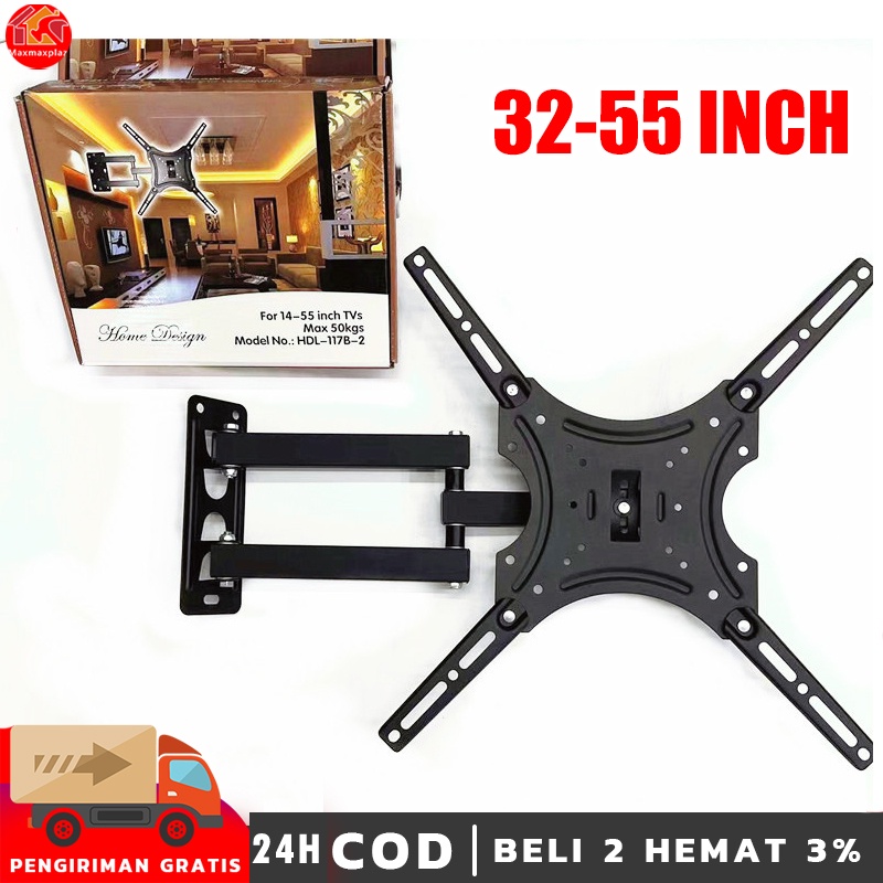 Jual Bracket TV LED LCD 32 - 55 Inch Dijamin Cocok 6 Arah Universal Breket TV Briket TV Braket ...