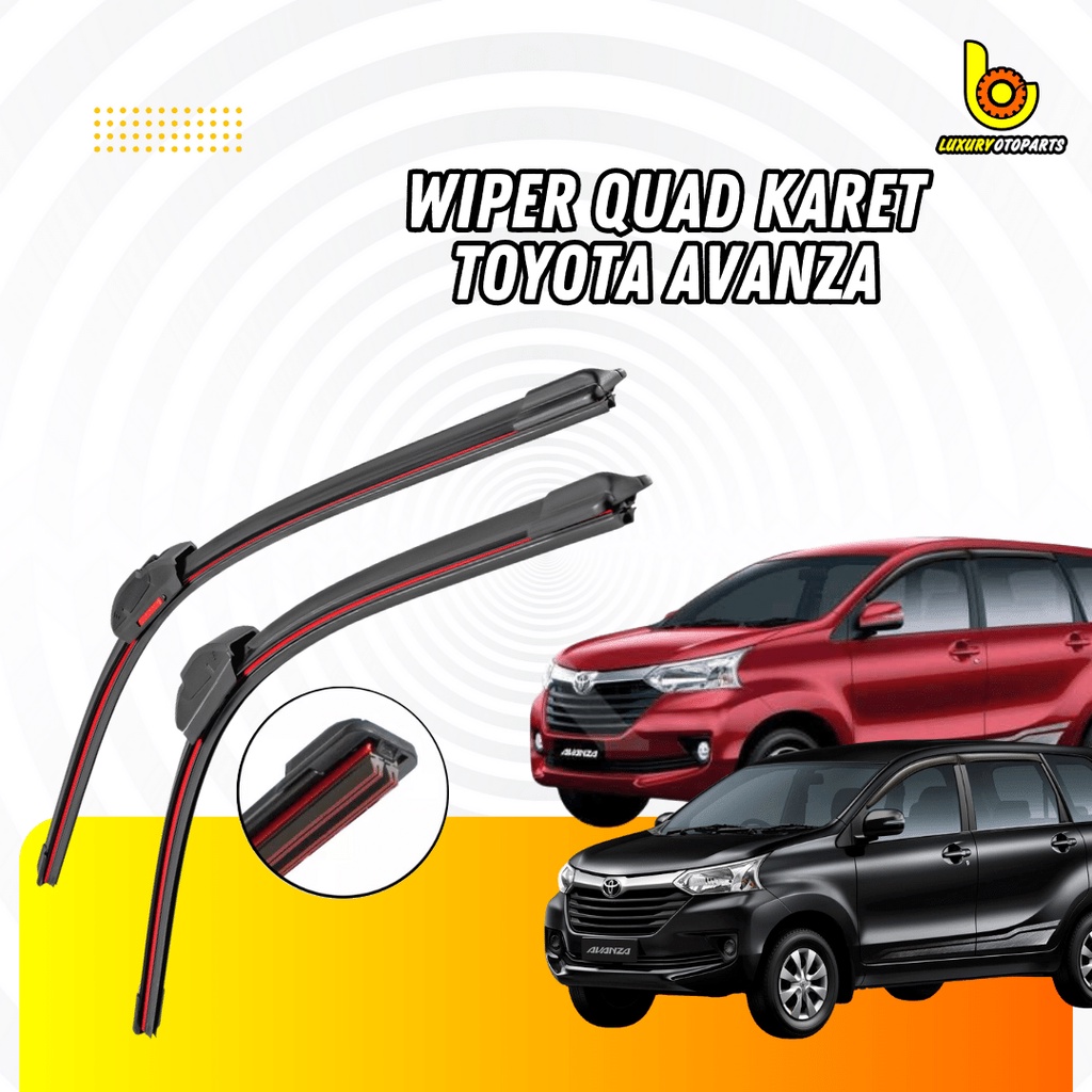 Jual 1 SET (2 PCS) Wiper Quad Blade Toyota Avanza Lama / All New Avanza / Grand New Avanza ...
