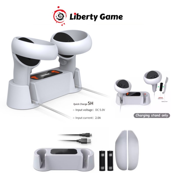 Jual [MNK7] Oculus Quest 2 Dobe Charging Cas Charger (Controller Not ...