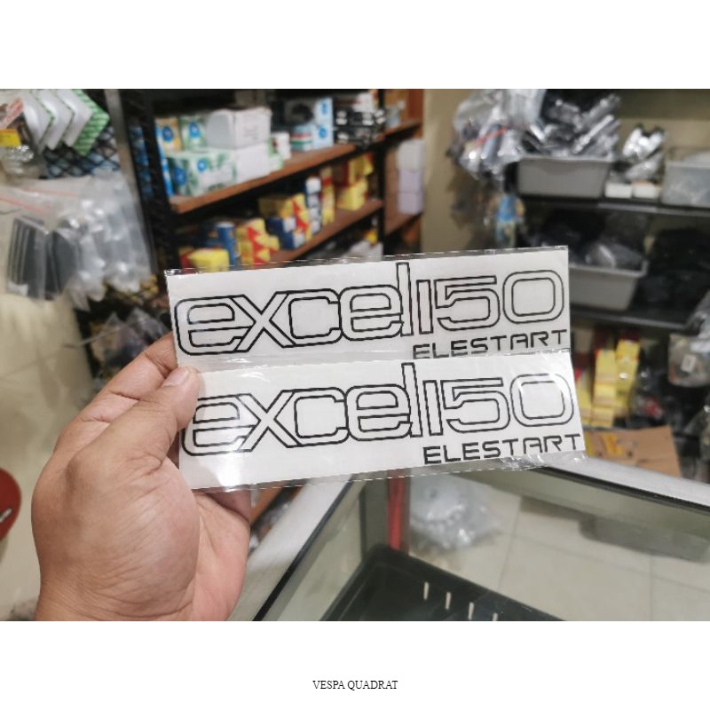 Jual Sticker Tepong Transparant Vespa Excel 150 Hitam set Kanan dan ...