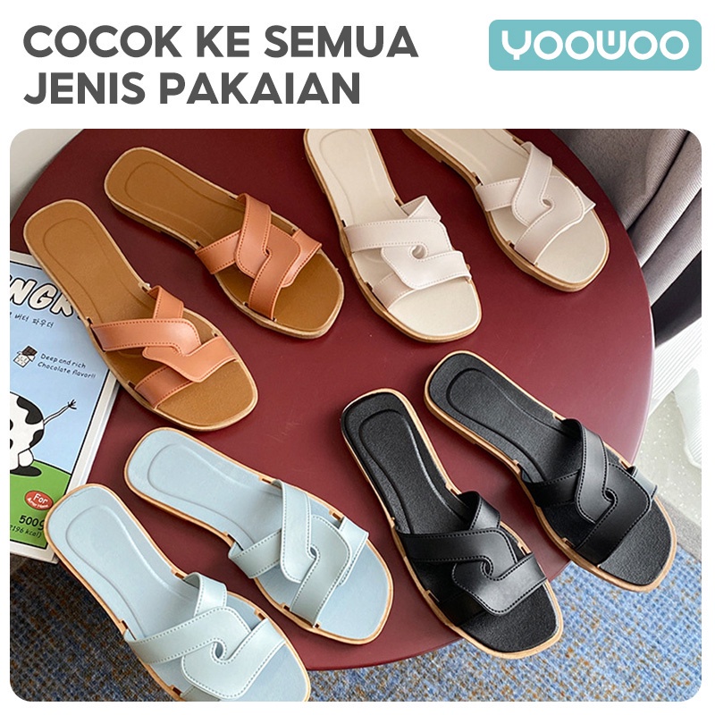 Jual YooWoo sendal slop/sandal rumah / sandal wedges baru /Sandal ...