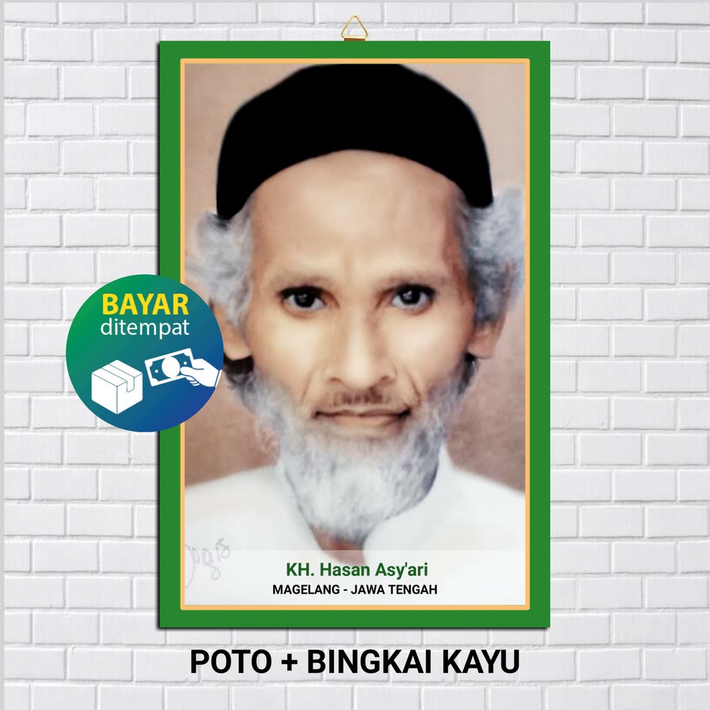 Jual POSTER POTO + BINGKAI KH HASAN ASY'ARI / POSTER KH HASAN ASY'ARI ...
